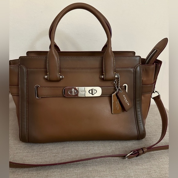 Coach | Bags | Coach Swagger 27 Ombr Brown Leather | Poshmark